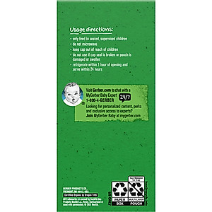 Gerber Organic for Toddler Plant-Tastic Pouches Variety Pack (6 CT (Pack of 1), Banana Berry)