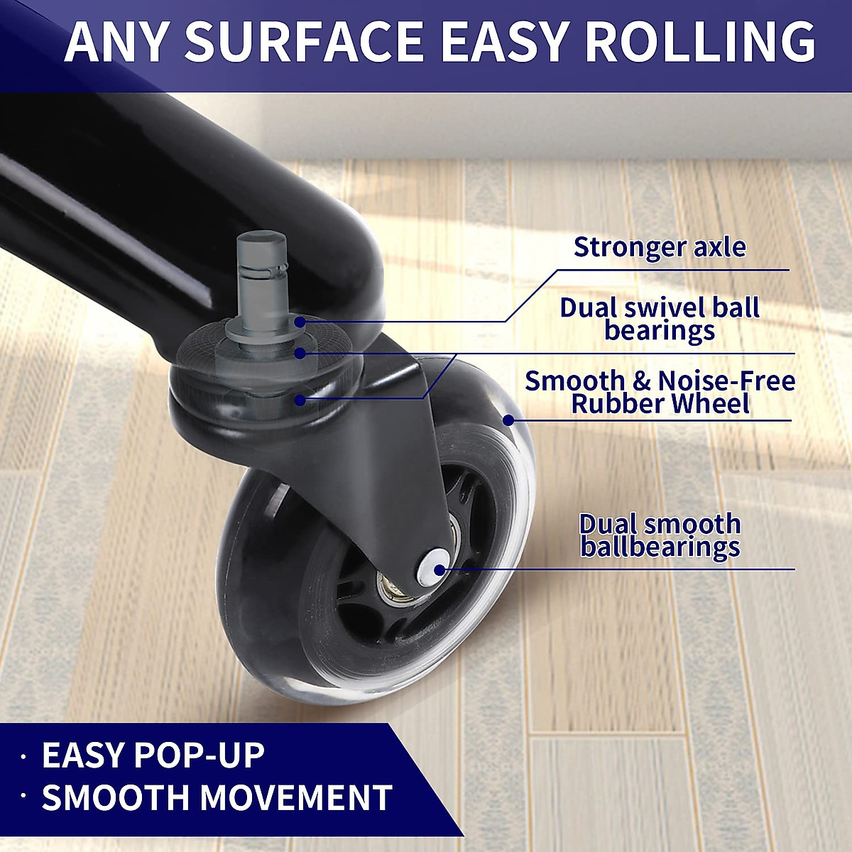 KCREAM Big and Tall Office Chair High Back Massage Reclining Office Chair with Footrest - Executive Computer Chair Home Office Desk Chair Thick Padded Strong Metal Base Quiet Wheels (Black)