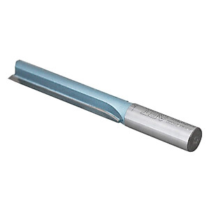 Accusize Industrial Tools Double Flute Extra Long Straight Carbide Tipped Router Bit, 1/2'' Diameter, 3'' Depth, 1/2'' Shank, 4.7'' Oal, 0021-0828