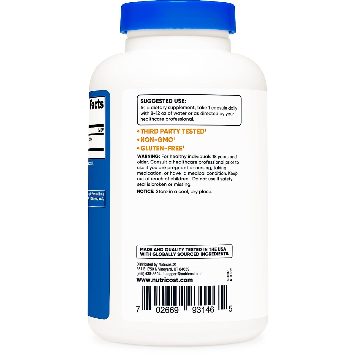 Nutricost Maca Root (Lepidium meyenii) 750mg, 180 Capsules, 180 Servings