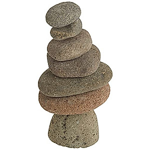 Ancient Graffiti Large 7-Stone Natural River Stone Cairn