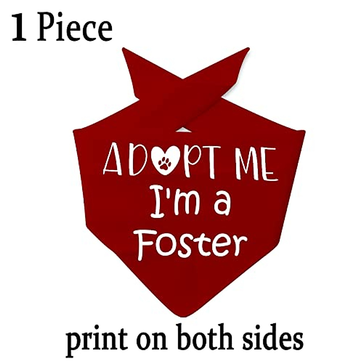 JXGZSO 1 Piece Adopt Me I'm a Foster Dog Bandana Adopted Dog Bandana Baby Dog Announcement Dog Bandana (I'm a Foster D)