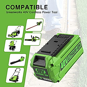 Powilling 40V 6.0Ah Replacement Lithium Battery for GreenWorks 29472 29462 Battery GreenWorks 40V G-MAX Power Tools 29252 20202 22262 25312 25322 20642 22272 27062 21242 (Not for Gen 1)