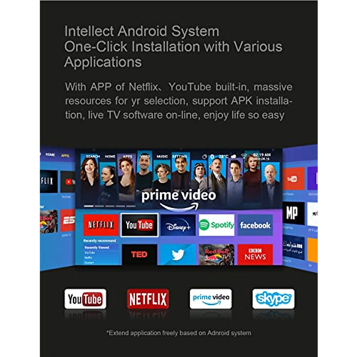 FCHJJ Global Version Wanbo T2R MAX Projector 1080P Mini LED Portable WiFi 7000Lux Full HD 4K Android 9.0 1GB RAM 16GB ROM1920*1080P Keystone Correction for Home