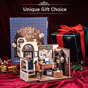 ROBOTIME DIY Miniature House Kit - 1:20 Scale Dollhouse Room Kit with LED Light - Mini House Kit with Furniture Best Birthday Gift