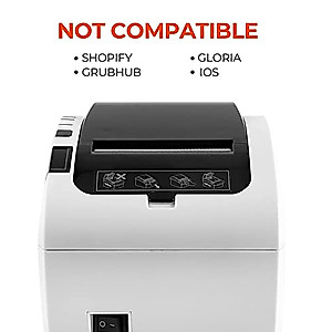 MUNBYN Receipt Printer, Thermal Receipt Printer Works with Windows Mac Chromebook Linux Cash Drawer, USB/Ethernet Port 80mm Printer for POS, High-Speed Auto-Cutter Wall Mount, ESC/POS, ITPP047