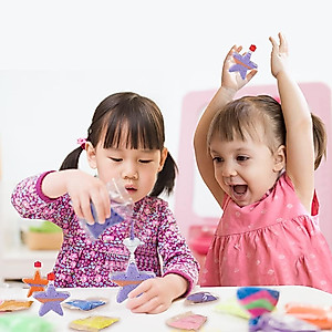 ArtCreativity Star Sand Art Bottle Necklaces, Pack of 12, Sand Art Craft Kit with Shaped Bottles, Craft Party Supplies and Party Favors for Kids - Sand Sold Separately (Star)