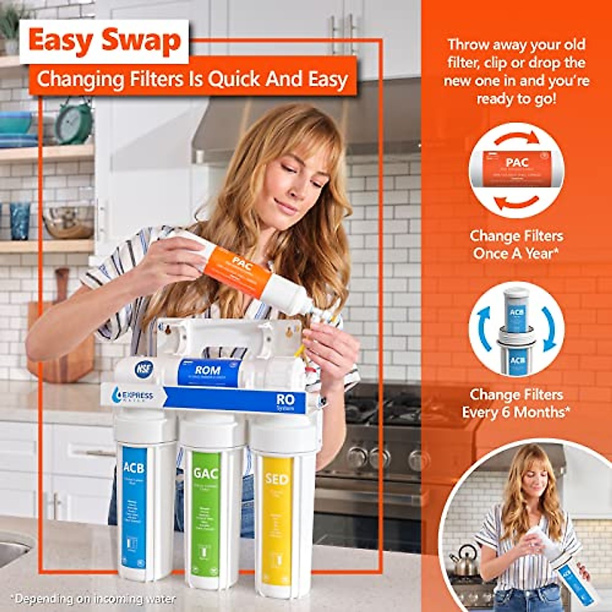 Express Water – 3 Year Reverse Osmosis System Replacement Filter Set – 21 Filters, Carbon GAC, ACB, PAC Filters, Sediment SED Filters – 10 inch Size Water Filters