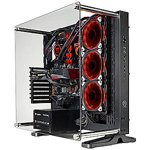 Thermaltake Shadow 360i Liquid-Cooled PC (AMD Ryzen 5 3600, RTX 3060 Ti, 16GB RGB 3000Mhz DDR4 ToughRAM RGB Memory, 1TB NVMe M.2, WiFi, Win 10 Home) Gaming Desktop Computer P3BK-B450-S36-LCS