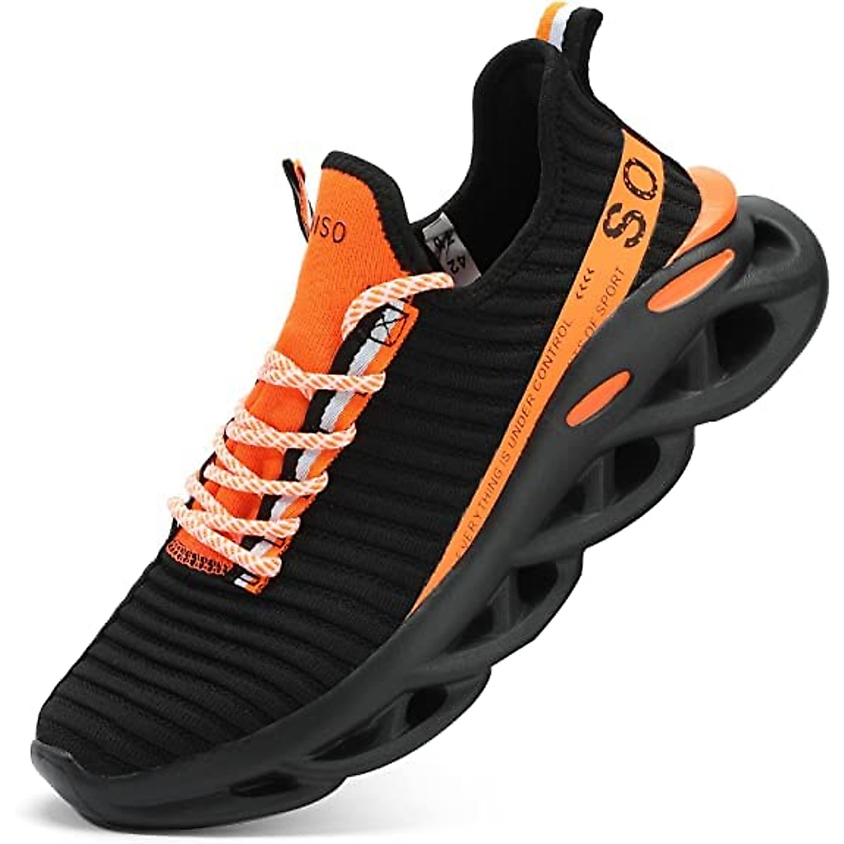 Ahico Women's Walking Shoes Running Lightweight Slip on Women Fashion Sneakers Stylish Breathable Comfortable Footwear Black 8