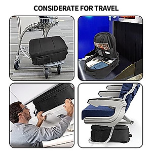 Rolling Backpack,Travel Backpack with Wheels Roller Backpack Wheeled Laptop Backpack Business Backpack Carry on Backpack Flight Approved Fits 17 inch Laptop Backpack with Wheels for Women Men-Black