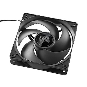 Cooler Master Silencio FP 120 PWM Case & Cooling Fan (4-Pin) - 120 mm Ultra-Quiet Fan (6.5-14 dBA), Sealed Loop Dynamic Bearing (LDB), Exclusive Silent Driver IC, Jam Sensor, MTTF 160K hrs - Black