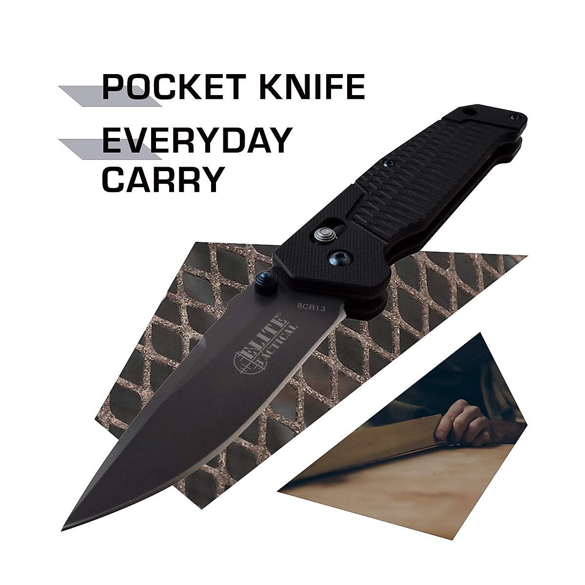 Elite Tactical Folding Pocket Knife - ET-1016DB-SO