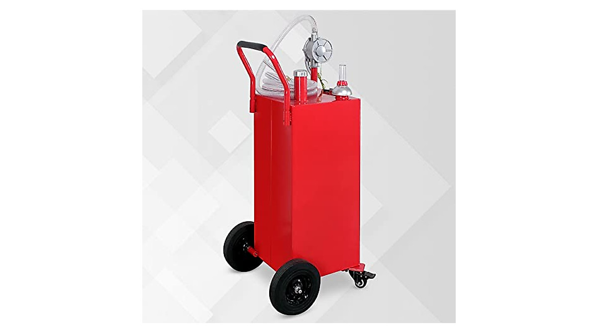 Arksen 35 Gallon Portable Gas Caddy - Safe Fuel Transfer & Mobility