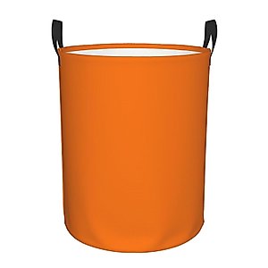 Large Laundry Basket, Orange Collapsible Laundry Hamper Dirty Clothes Washing Bin for College Dorm Storage Essentials 15.7" x 19.6"