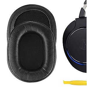 Geekria QuickFit Replacement Ear Pads for Audio-Technica ATH-MSR7 MSR7NC MSR7BK MSR7GM Headphones Earpads, Headset Ear Cushion Repair Parts (Black)