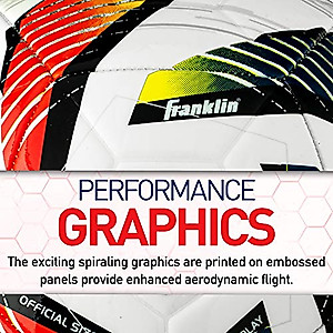 Franklin Sports MLS Tornado - Official Size 5 - Soft Cover - Weight Soccer Ball - Air Pump Included