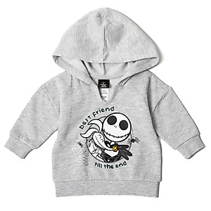 Disney Nightmare Before Christmas Infant Baby Boys or Girls Fleece Hoodie Bodysuit and Pants 3 Piece Outfit Set 18 Months