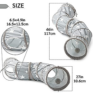 Kitty Cat Tunnel Rabbit Hideout Tunnels and Tubes Bunny Toys for Guinea Pig Ferret Accessories Hideway Hides Tunnel