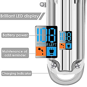 Ceenwes Hair Clippers Full Metal for Men Cordless LED Display Hair Trimmer with Hair Dressing Cape Barber Hair Cut Grooming Kit