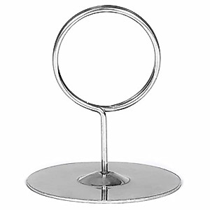 12-Pack of 2.25" Table Number Holder, Menu, and Place Card Stands | Tabletop Stainless Steel Ring-Clip Card Markers & Photo Holder for Restaurants, Weddings, Banquets, Home Usage, and Parties
