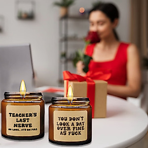 Birthday Gifts for Women Men, Funny Unique Birthday Candles Gifts for Mom Best Friend Boyfriend Girlfriend Husband Wife BFF Sister 30th 40th 50th, Bday Gift for Her Him - Lavender Scented Soy Candles