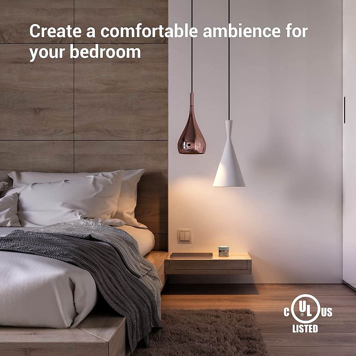 DEWENWILS 8-Pack A19 LED Light Bulb, 1500LM, 3000K Soft Warm Light Bulb, Energy Saving 14W(100W Equivalent) LED Bulb, E26 Medium Screw Base, Non Dimmable, UL Listed