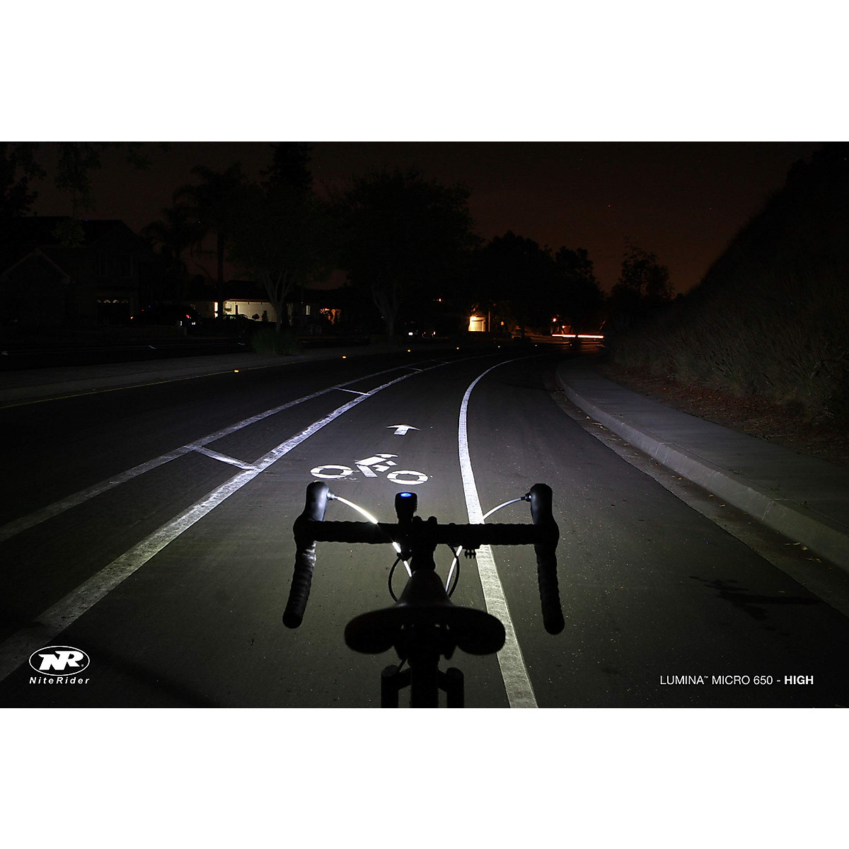 NiteRider Lumina Micro 650 Front Bike Light Sabre 110 Rear Bike Light Combo Pack, Black (7711)