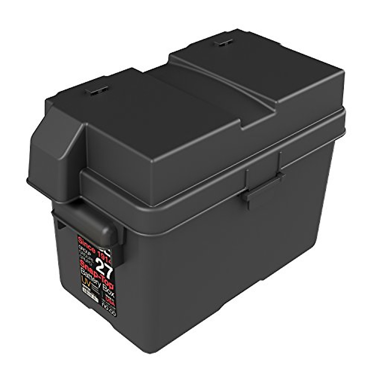 NOCO Snap-Top HM327BKS Battery Box, Group 27 12V Outdoor Waterproof Battery Box for Marine, Automotive, RV, Boat, Camper and Travel Trailer Batteries