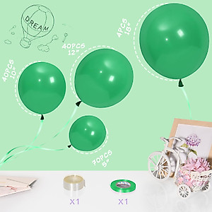 Ponamfo Green Balloons Garland Kit - 154 Pcs 5/10/12/18 Inch Latex Balloon Arch Kit as Birthday Party Balloons Gender Reveal Balloons Baby Shower Balloons Wedding Anniversary Bridal Shower Party