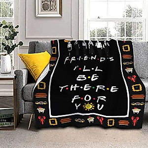 GWANDLALM Friends Tv Show Blanket Friends Tv Show Gifts Friends Tv Show Merchandise The Office Blanket Fleece Bed Blankets All Season Black 60x50 Inch