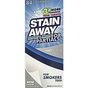 Stain-Away Denture Cleanser Partials Regular - 7.1 Oz