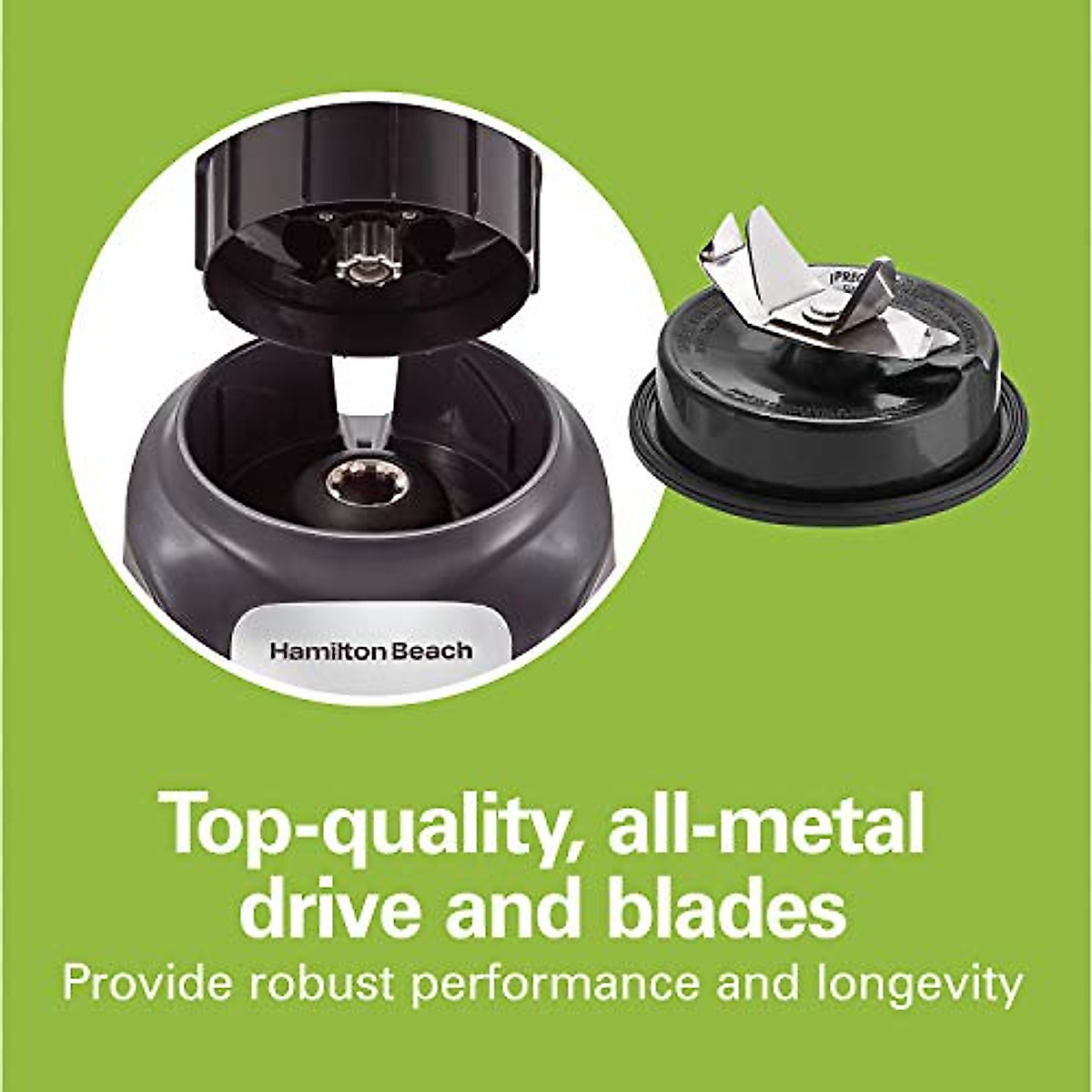 Hamilton Beach PowerMax Professional-Performance Blender for Shakes and Smoothies, Puree and Ice Crush, 48oz BPA-Free Glass Jar, 1680 Watts, Stainless Steel Blades (58600)