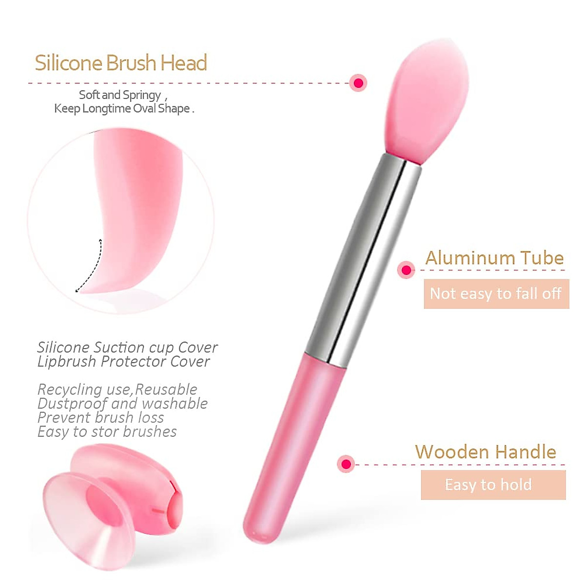 Silicone Lip Brushes 10pcs Makeup Lipstick Brush Wands Applicator Cosmetic Wands Fit Lip Mask Oil