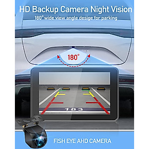 Wireless Car Stereo Compatable with Apple CarPlay and Android Auto,7" HD Portable Bluetooth CarPlay Touch Screen for Car,with Backup Camera Car play for all cars