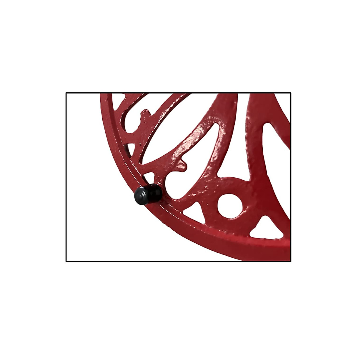 Trivet 7.8 Inch, Cast Iron Trivet with Rubber Pegs/Feet Non-Slip, Rustic Trivets for Hot Pots and Pans, Decorative Kitchen Trivet Mats Hot Pads Pot Coasters(2 Pack) (Red) (RED)