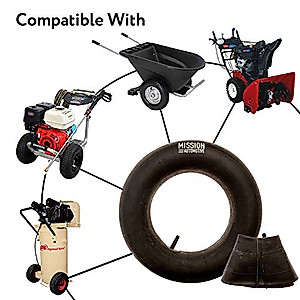 2-Pack of 4.80/4.00-8 " Premium Replacement Tire Inner Tubes - For Wheelbarrows, Lawn Mowers, Hand Trucks, Carts, Trailers and More - Tube for 4.80 4.00-8 / 480/400-8 Wheel - By Mission Automotive