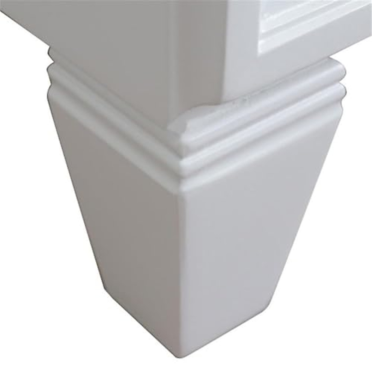 Trento 43" Solid Wood Vanity with Right Oval Sink in White Quartz Stone