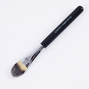 Flat Foundation Brush for Liquid Makeup ENERGY Tapered Foundation Makeup Brushes Large Flawless for Liquid Cream Cosmeitcs Buffing Blending Premium Vegan Dense Face Makeup Brush F60