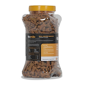 filomilo – Real Chicken Biscuits (Treats) with Ayurvedic Brahmi Powder for All Type of Dogs_17.63 OZ (500 Grams - Chicken Flavour)