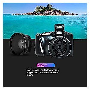 Camera 2.7K 48MP Micro Single Digital Camera 3.0 Inch High Definition Screen with Flash Camera and Video Recorder Camera Digital Camera (Size : with 16G)