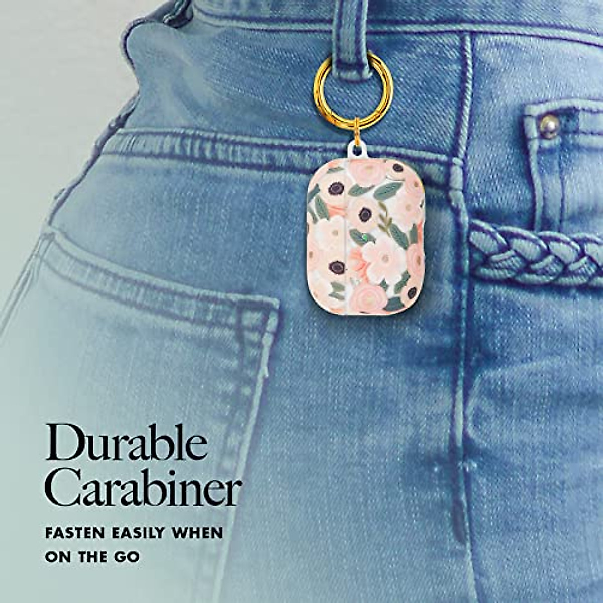 Rifle Paper Co. Airpods Pro Case Cover with Keychain [Wireless Charging Compatible] [Visible LED] Cute Case for Apple AirPods Pro with Floral Design, Anti Scratch, Slim, Shockproof - Wild Flowers