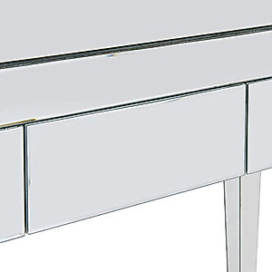 SEI FURNITURE Darien Mirrored Desk, Silver