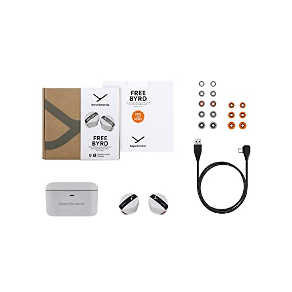 beyerdynamic Free BYRD Grey True Wireless Bluetooth in-Ear Headphones, Active Noise Cancelling, Long Battery Life, Microphone, IPX4, Sound Personalization and Alexa Built-in