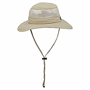 Dorfman Pacific Men's Bonnie Mesh Sides Hat, Khaki, XX-Large
