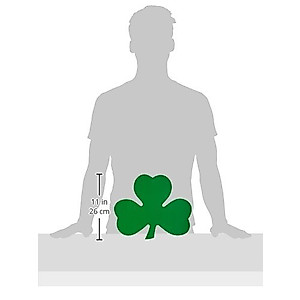 Beistle Printed Paper Shamrock Cut Outs Assorted Sizes 9 Piece St Patrick's Day Party Decorations, 5" - 12", Green