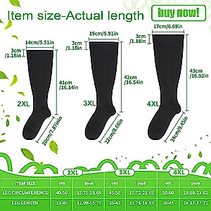 NATURE EVO 1 Pair Compression Socks for Women &Men Wide Calf, Plus Size Compression Socks For Women &Men 15-20 mmhg,Knee High,compression stockings for women
