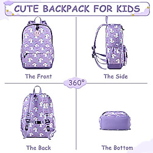 VASCHY Toddler Backpack for Girls, Cute Lightweight Water Resistant Preschool Backpack for Kindergarten Little Girls Bookbag Unicorn