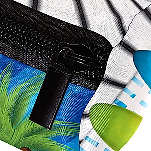 Summer Surfboard with Coconut Tree Pencil Bag Pen Case Stationary Case Pencil Pouch Desk Organizer Makeup Cosmetic Bag for School Office