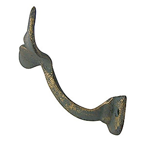 Whale Tail Cast Iron Wall Hook 4 3/4 Inch (Set of 3)